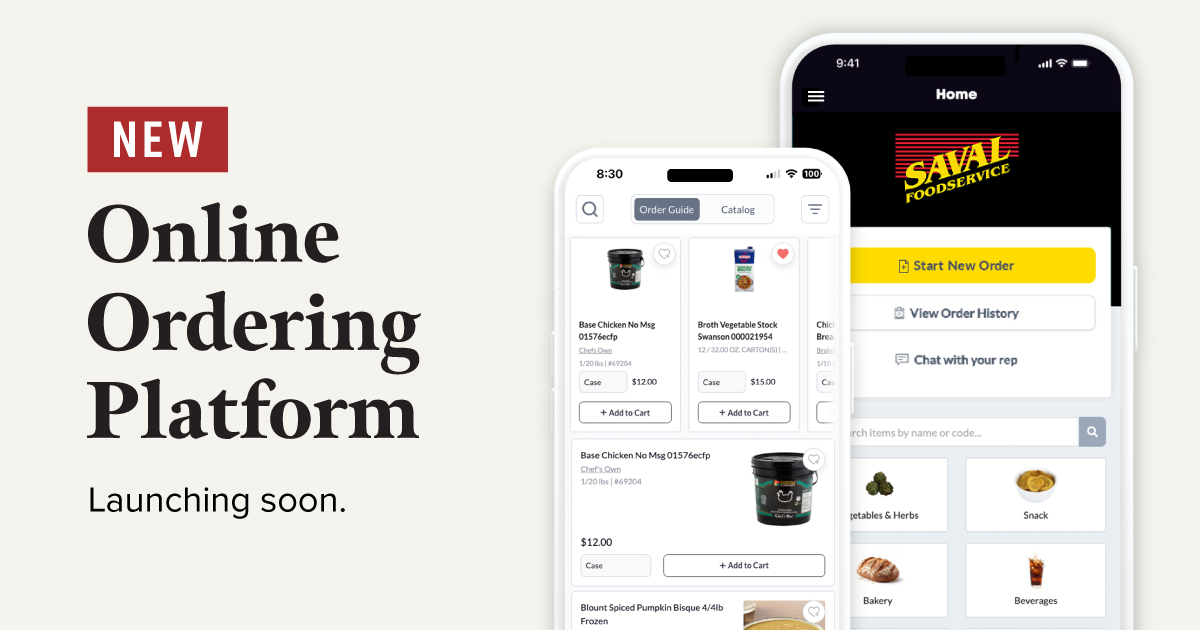 Online Ordering | Saval Foodservice