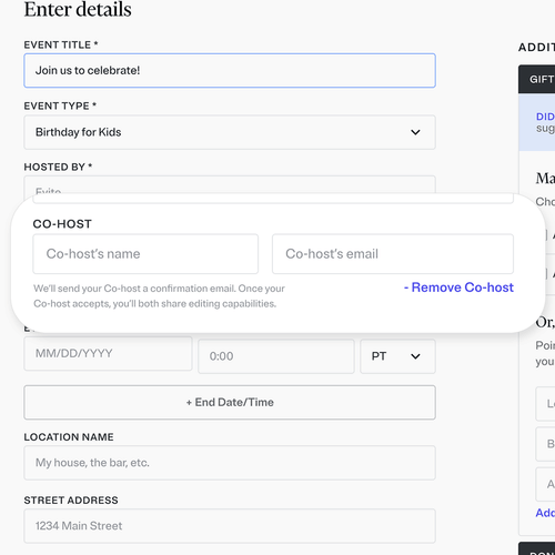How to Add a Co-Host to Your Invitation | Evite