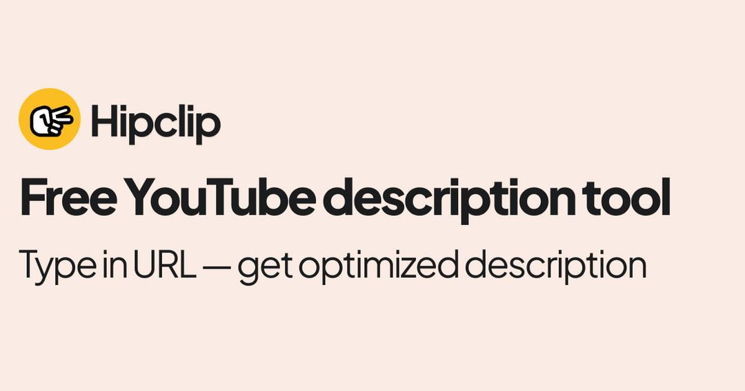 [FREE] YouTube Description Generator by Hipclip AI