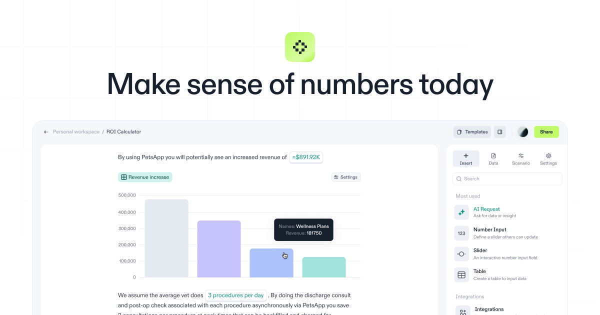 Data Notebook For Numbers | Decipad
