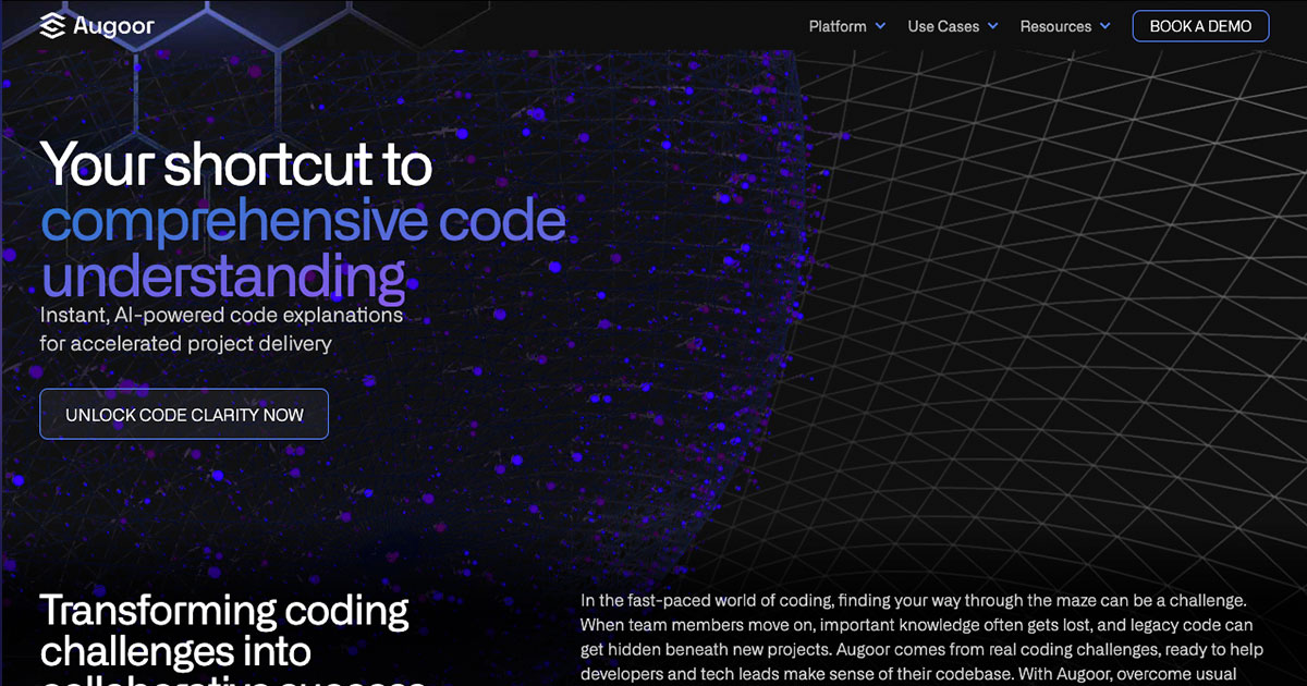 Augoor - Home - Instant code understanding with Augoor’s AI technology Augoor - Home - Instant code understanding with Augoor’s AI technology