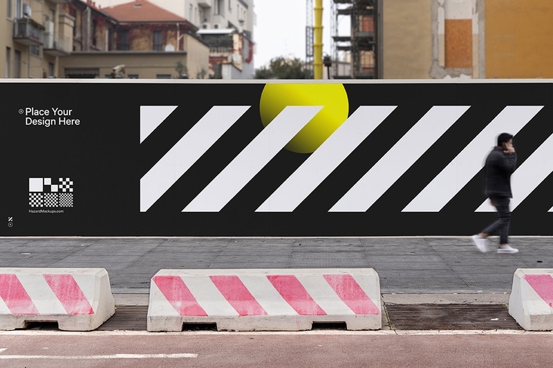 Hazard Mockups | Free Construction Mesh Banner