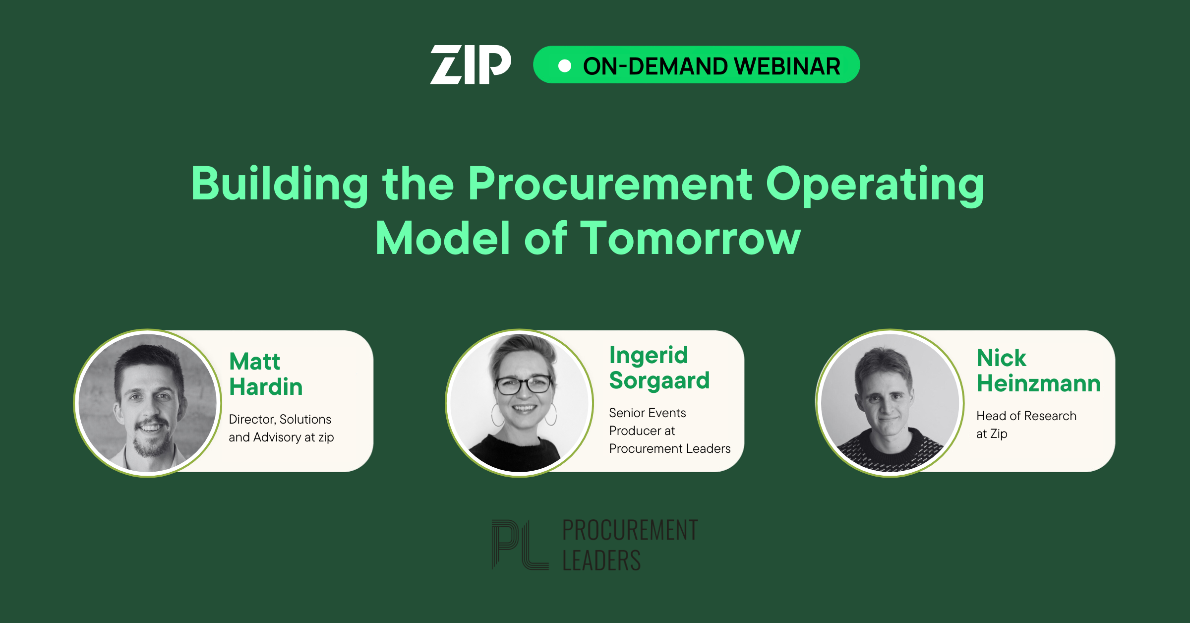 Building the Procurement Operating Model of Tomorrow - Webinar