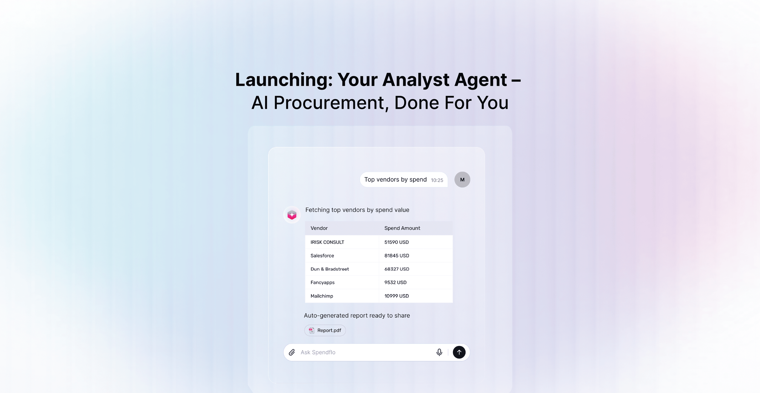 Analyst Agent | SaaS License Tracking & Spend Insights