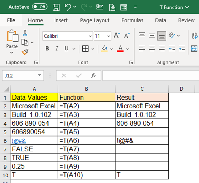 T Function in Excel: Explained | LiveFlow