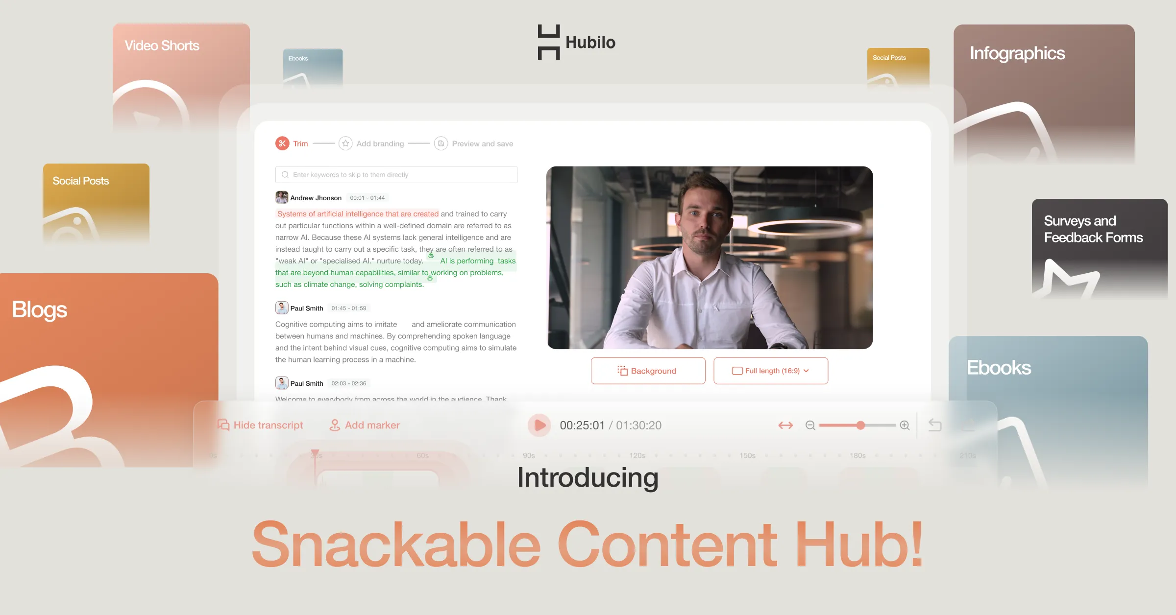 AI-Driven Snackable Content Hub - Elevate Your Content Strategy | Hubilo