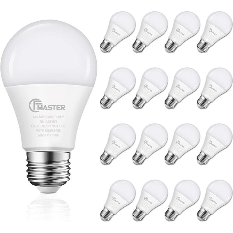 [Amazon] 16-Pack CF Master 9W A19 LED Light Bulbs - $6.45 (was $12.99)
