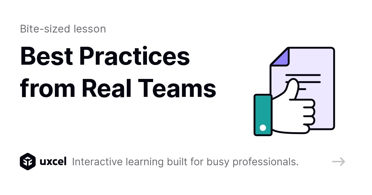 Best Practices from Real Teams Interactive Lesson