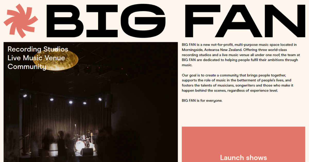 BIG FAN | Recording Studios, Live Music Venue, Programmes, Events.