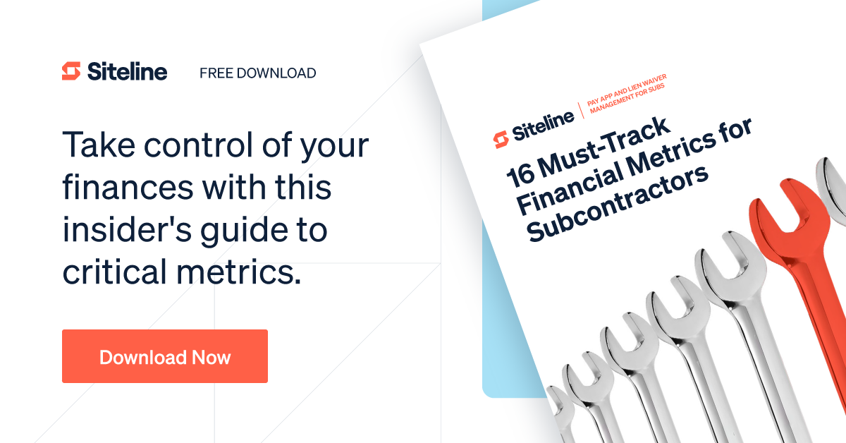16 Must-Track Financial Metrics for Subcontractors
