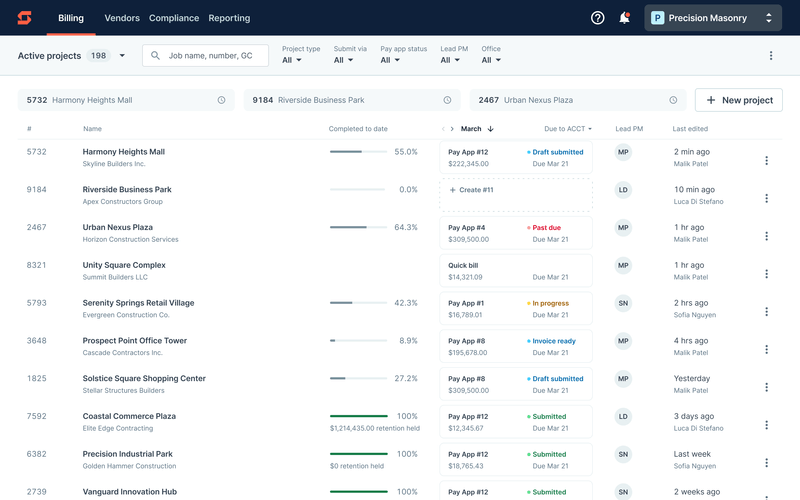 Construction Payment Application Software | Siteline