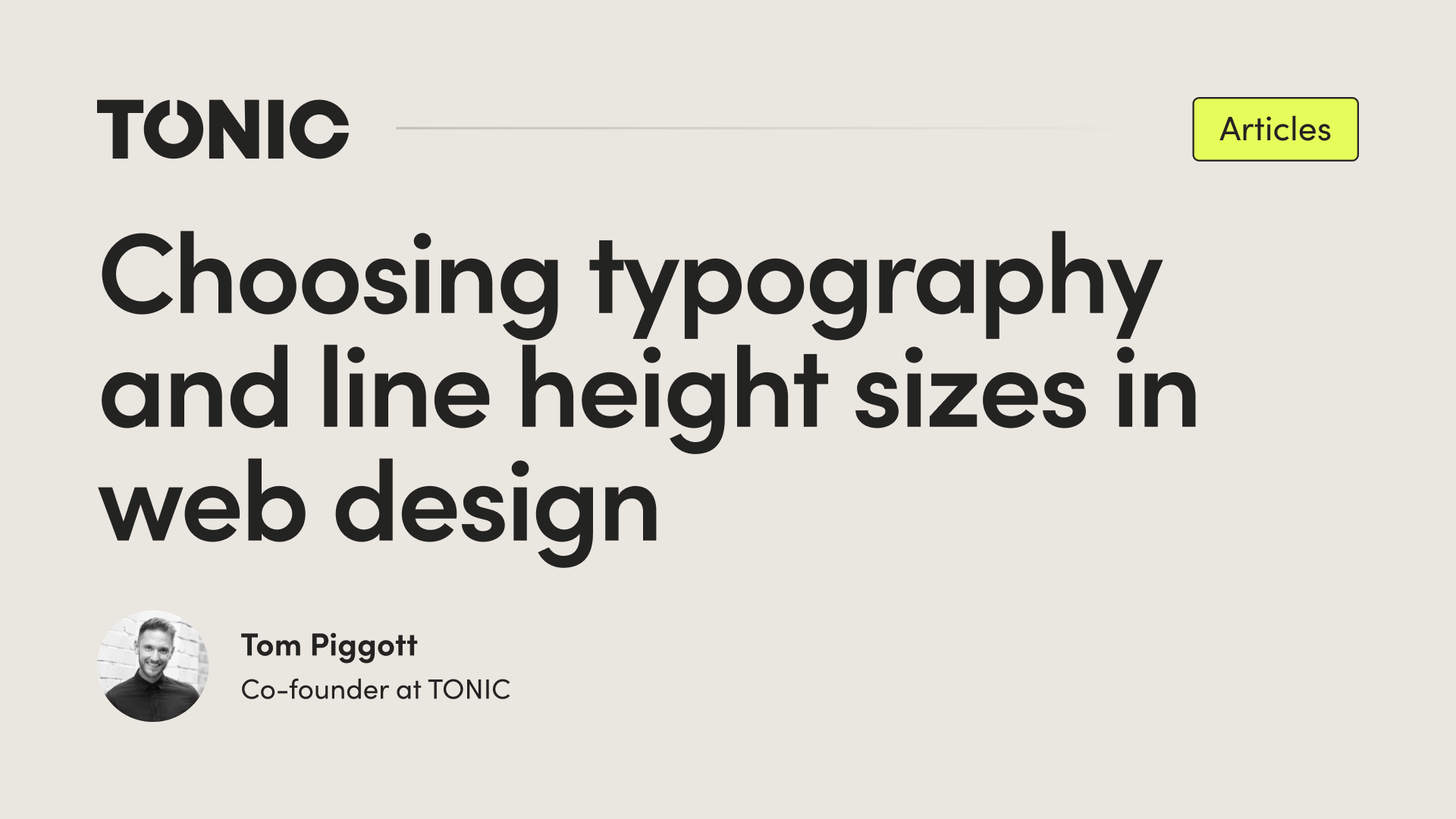 Choosing typography and line height sizes in web design | TONIC