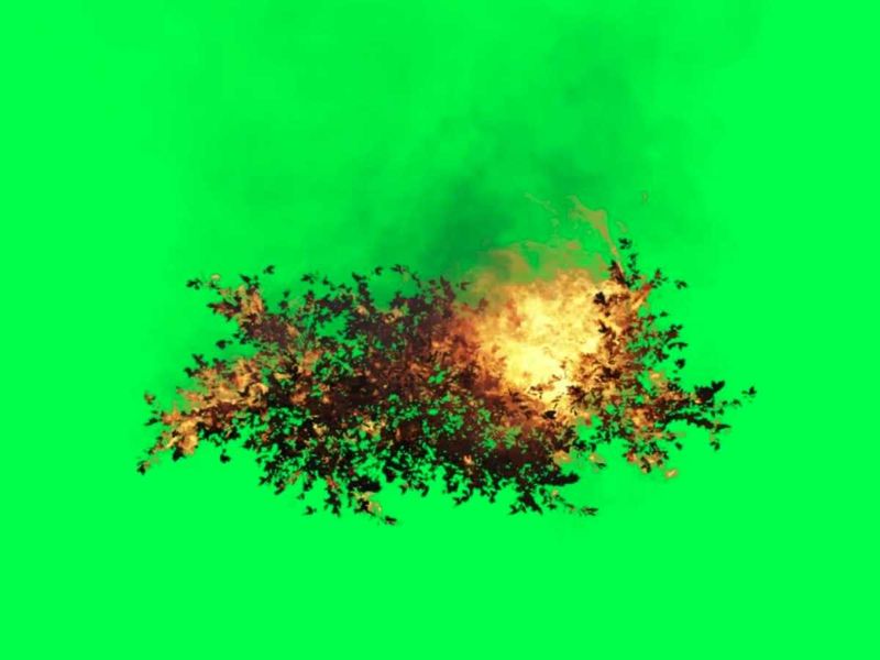 Free Fire Burning Green Screen Overlay