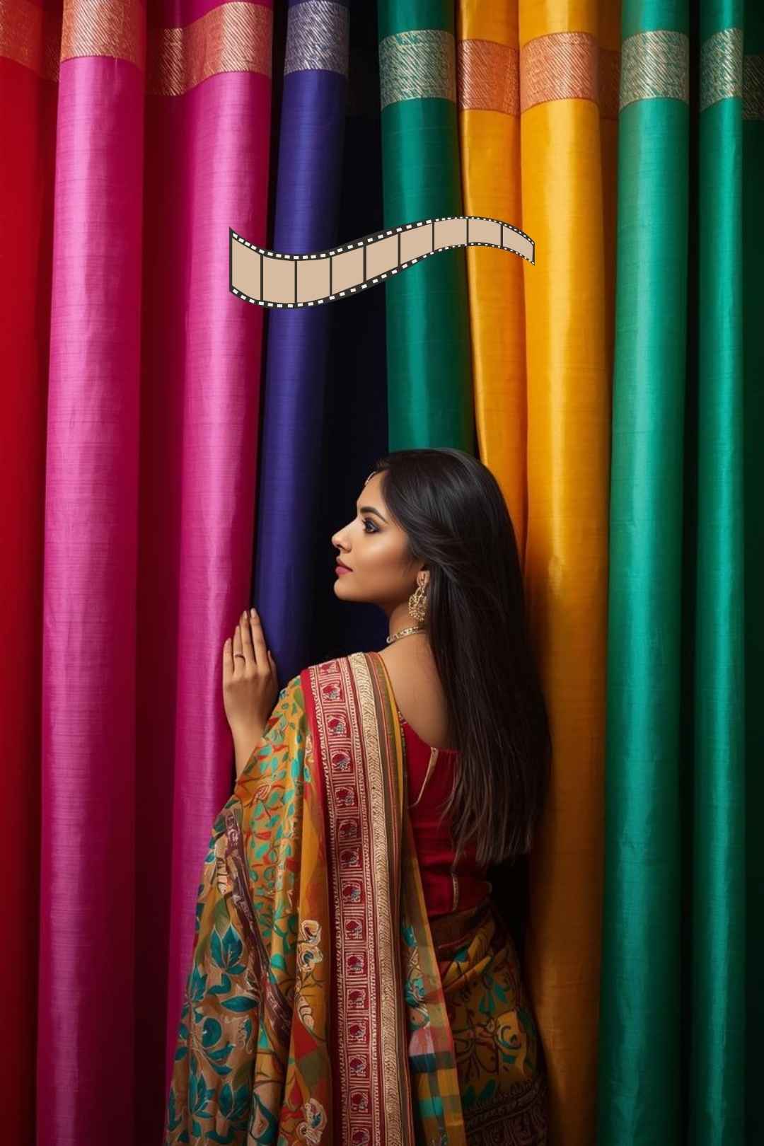 Colors Of India Young Woman Stock Video