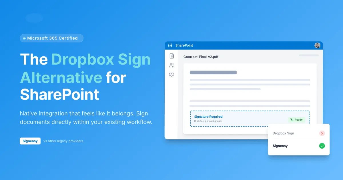 Dropbox Sign Alternative – SharePoint