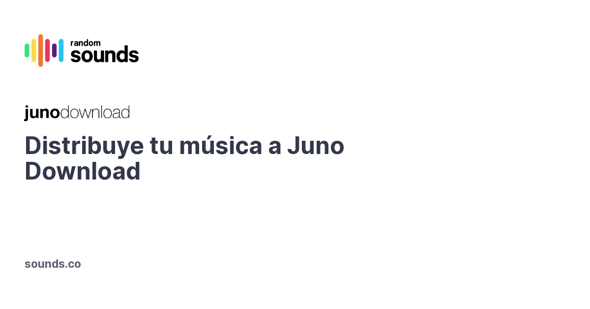 Carregue e monetize sua música no Juno Download | Random Sounds