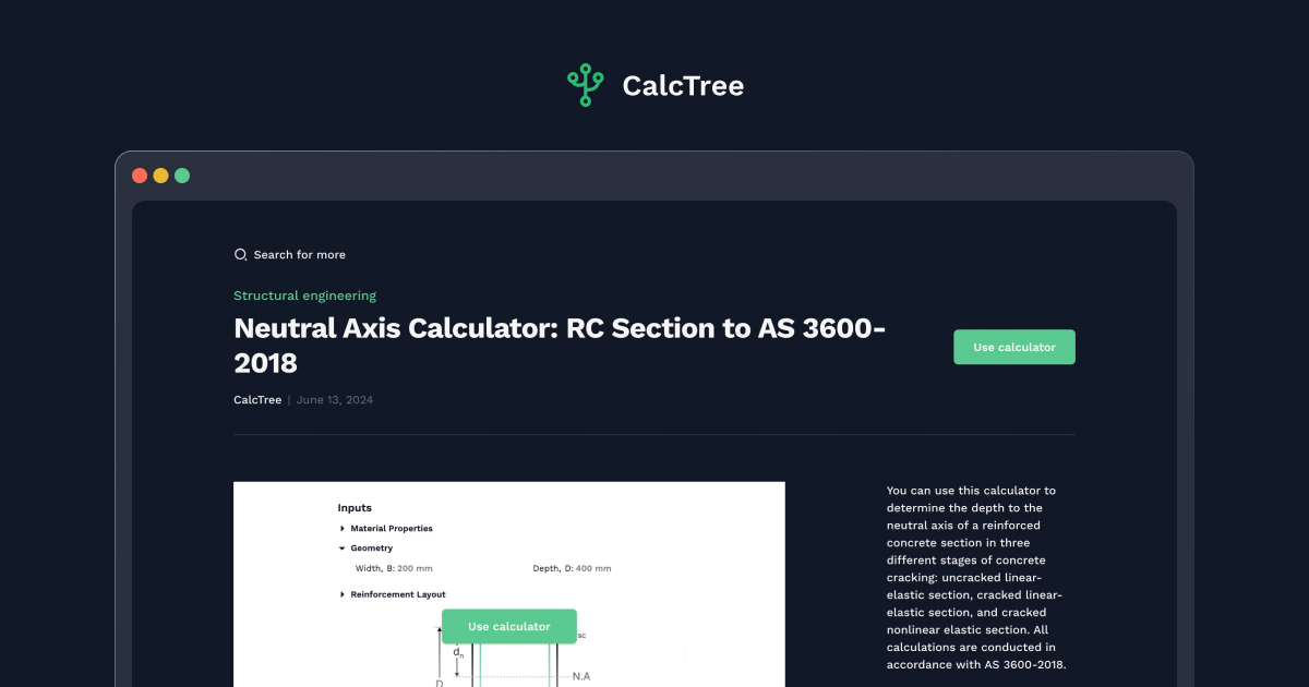 Find the Neutral Axis of RC Sections to AS 3600 | CalcTree