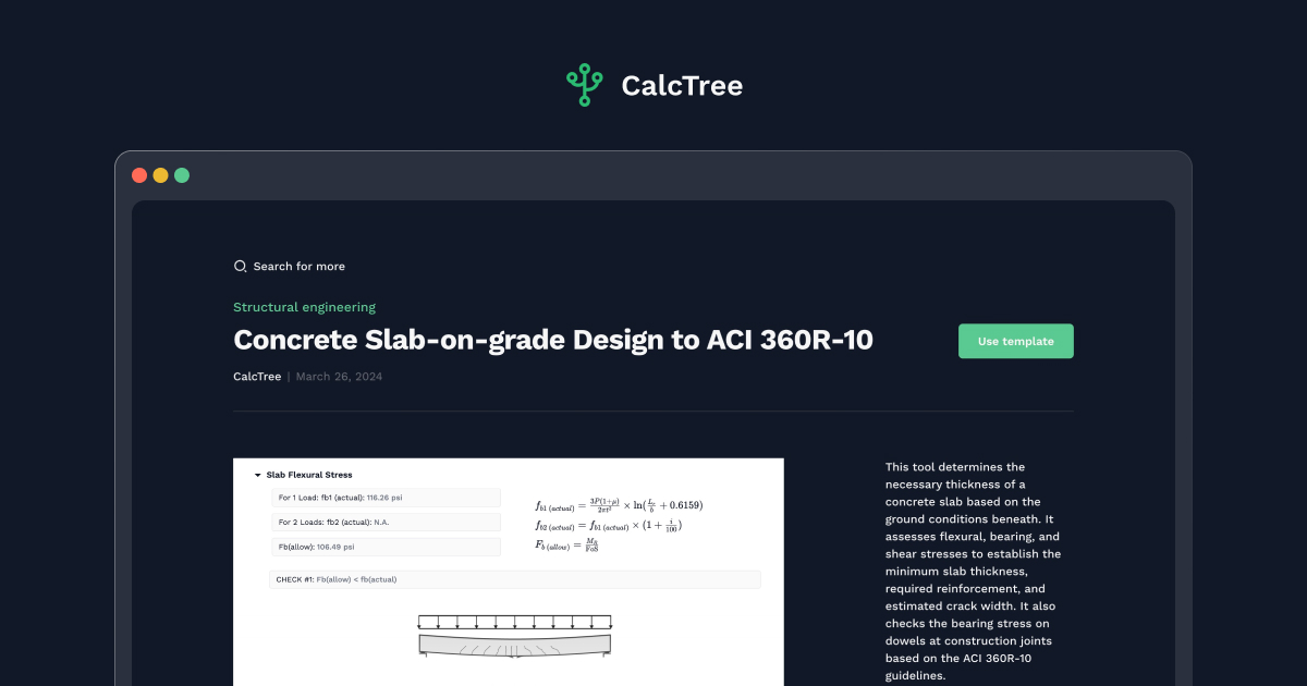 Design a Concrete Slab-on-Grade to ACI 360R-10 | CalcTree
