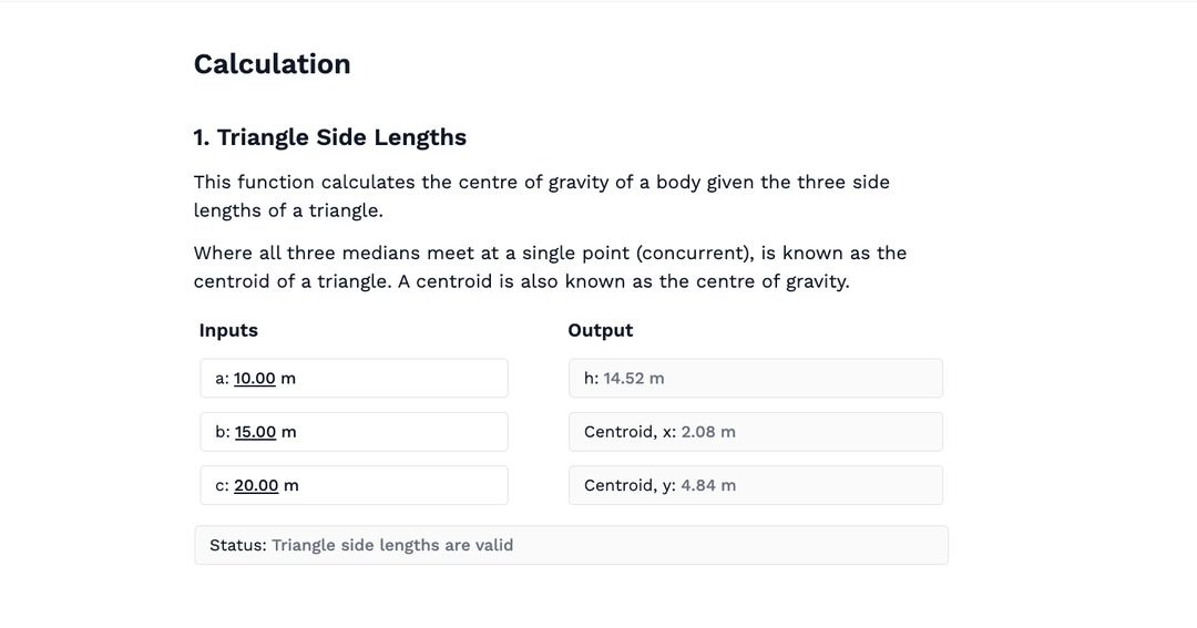Calculate Centre of Gravity of A Triangle | CalcTree