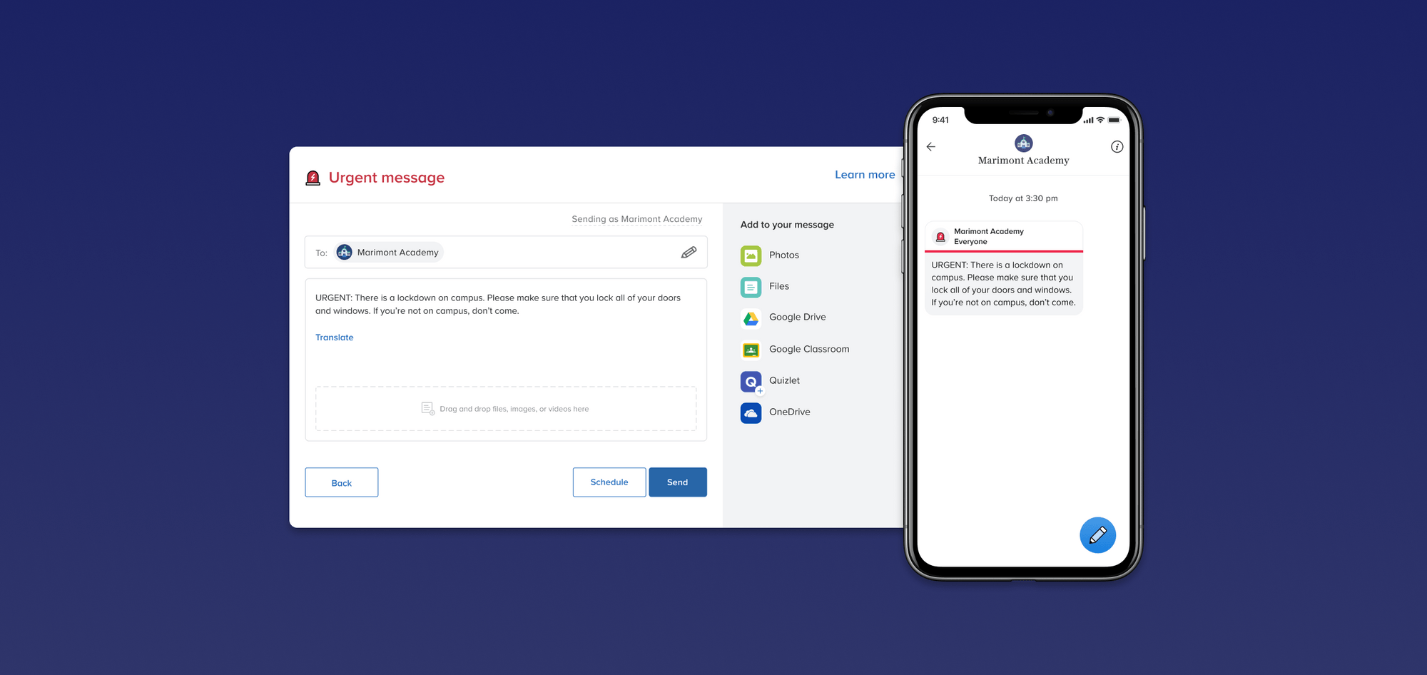 Introducing urgent messaging for emergency communication | Remind