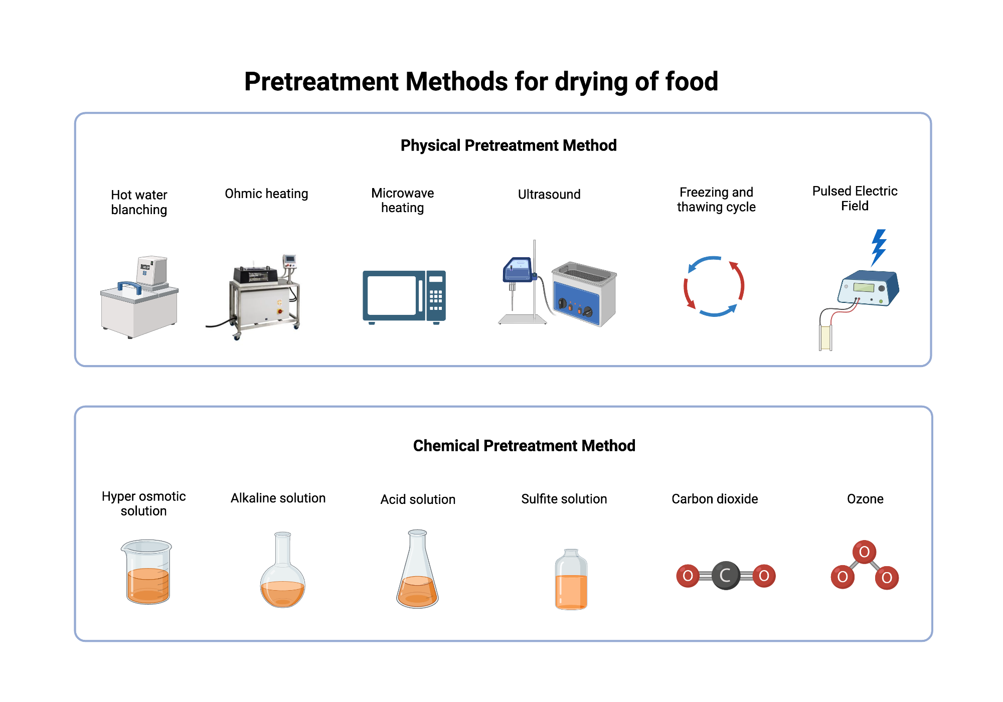 Pretreatment methods for drying of food | BioRender Science Templates