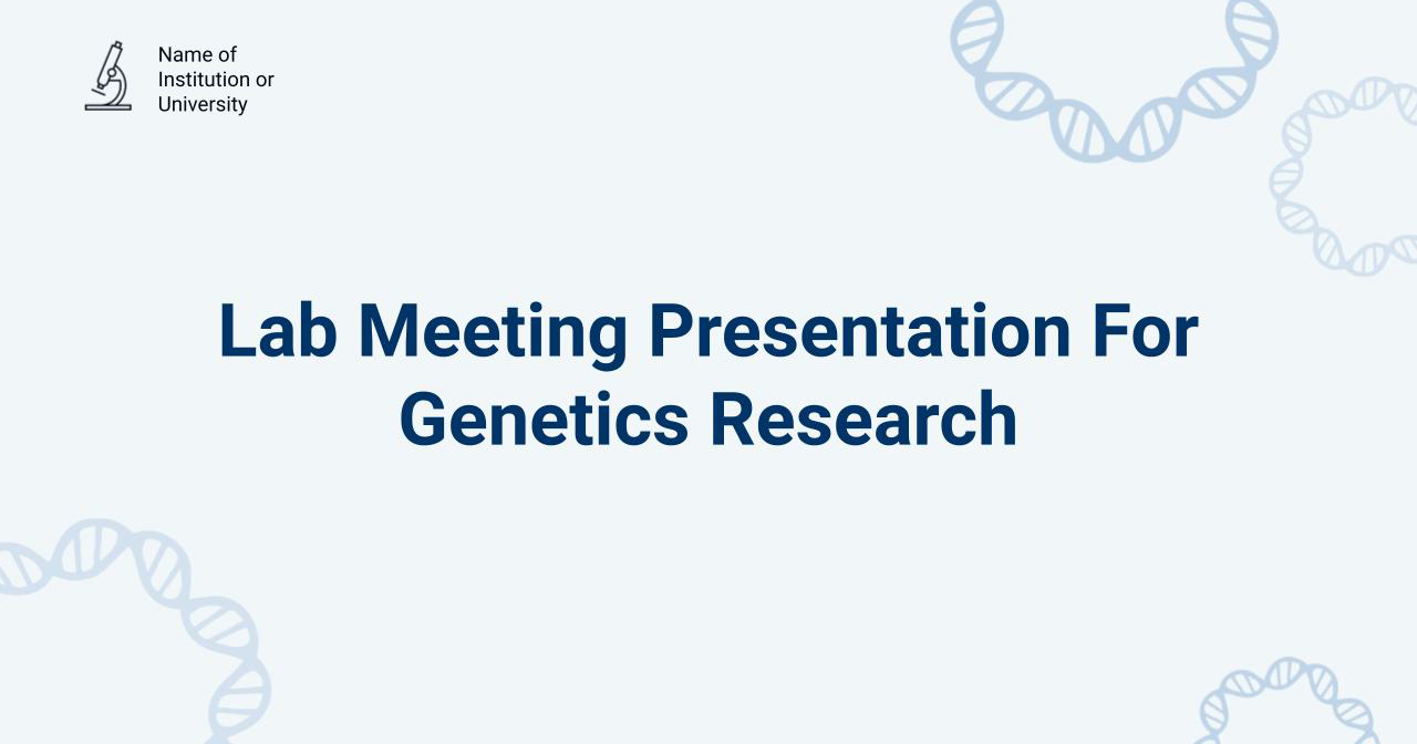 Free Genetics Lab Meeting PowerPoint Template | Enhance Your Research ...