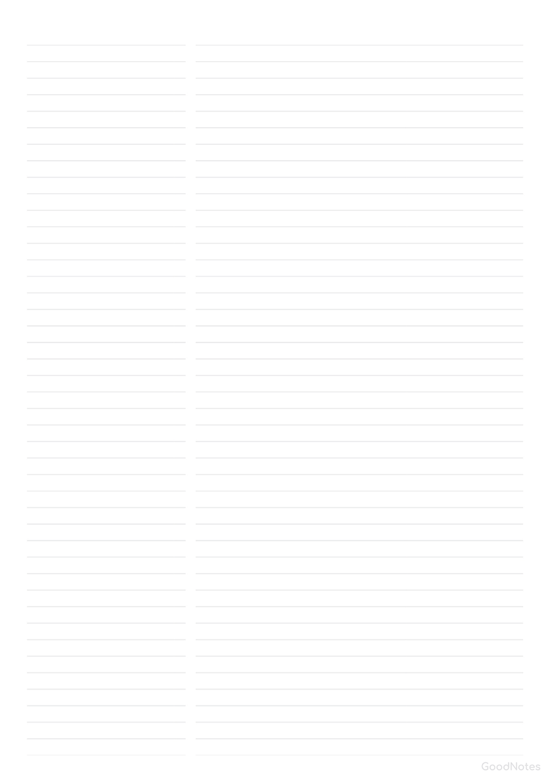 Free Lined Paper Template | Goodnotes