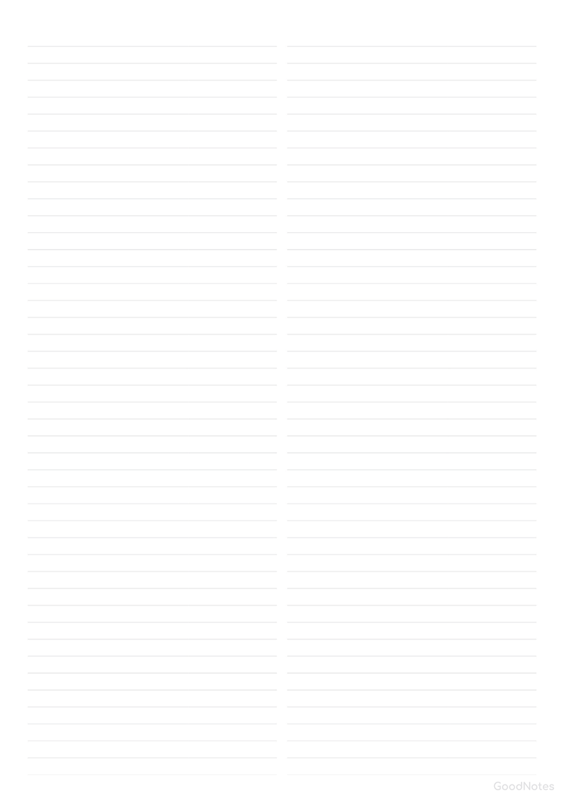 Free Lined Paper Template | Goodnotes