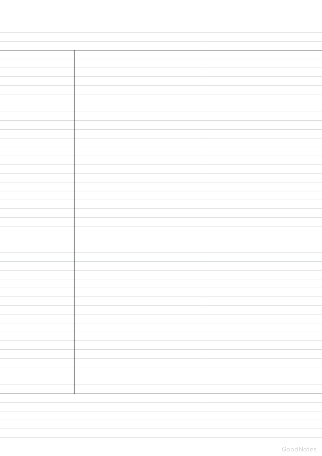 Free Cornell Notes Template | Goodnotes