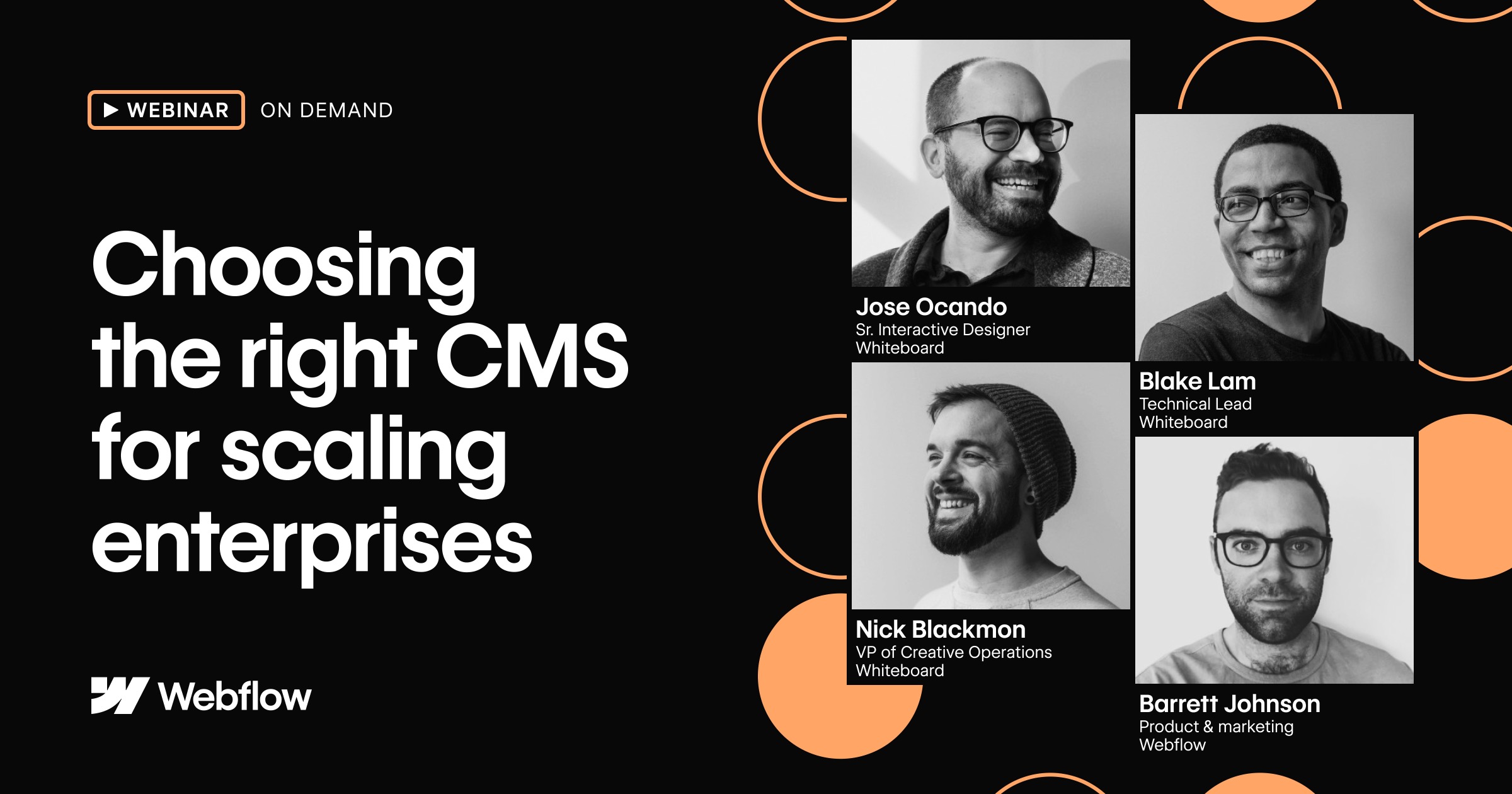 Choosing the right CMS for scaling enterprises | Webflow Webinars