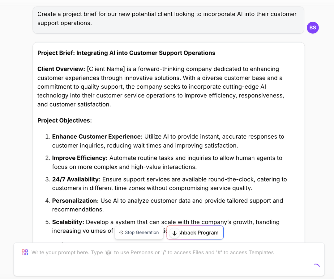 Project Brief Template by TextCortex