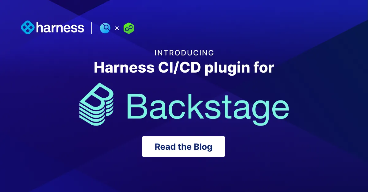 Harness CI/CD Plugin for Backstage