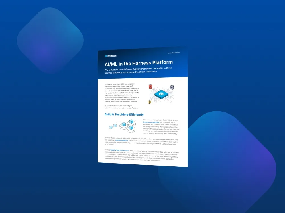 AI/ML in the Harness Platform