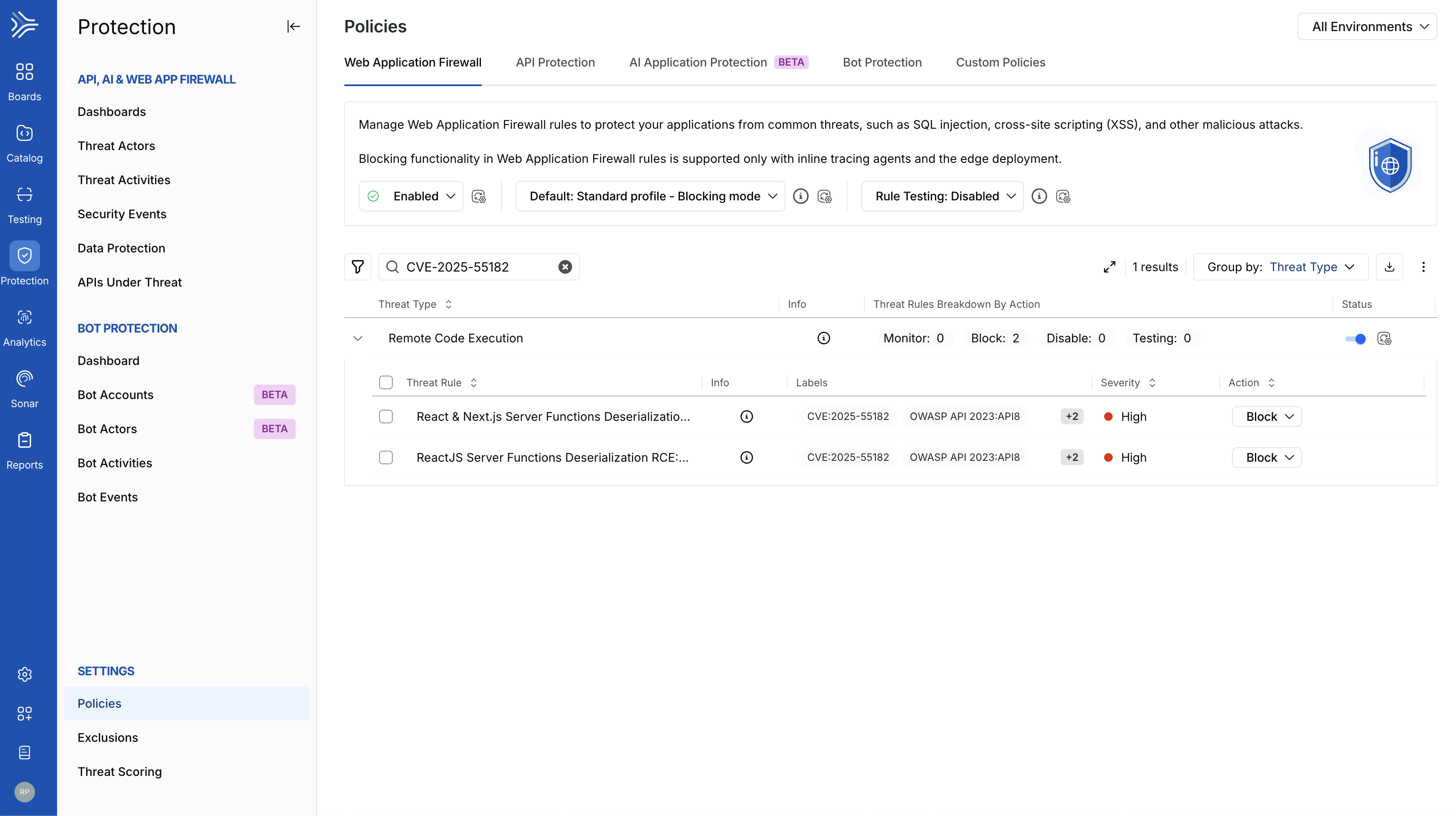 Protect Against Critical RCE in React CVE-2025-5518 with WAF