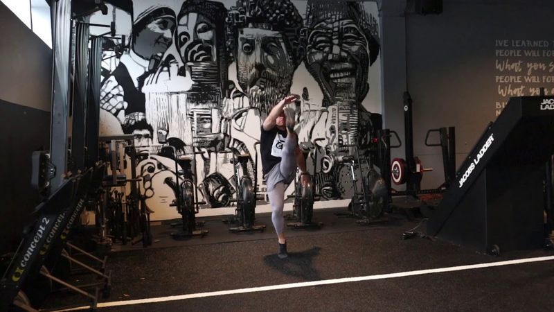 DB Step Through Lunge