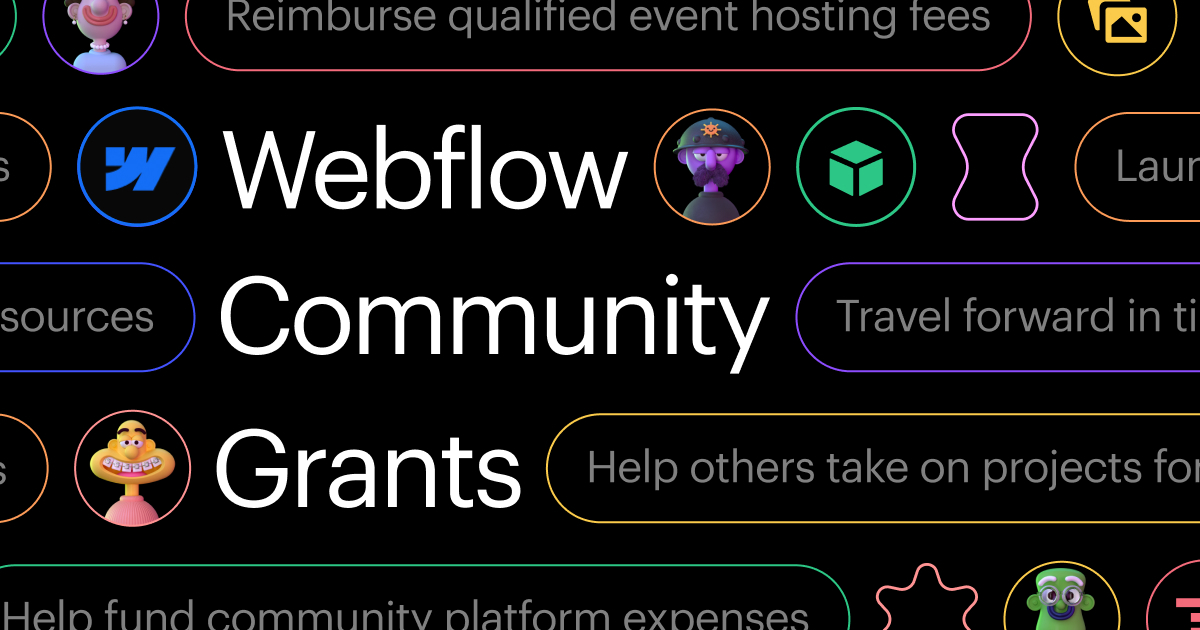 Webflow Community Grants Terms of service