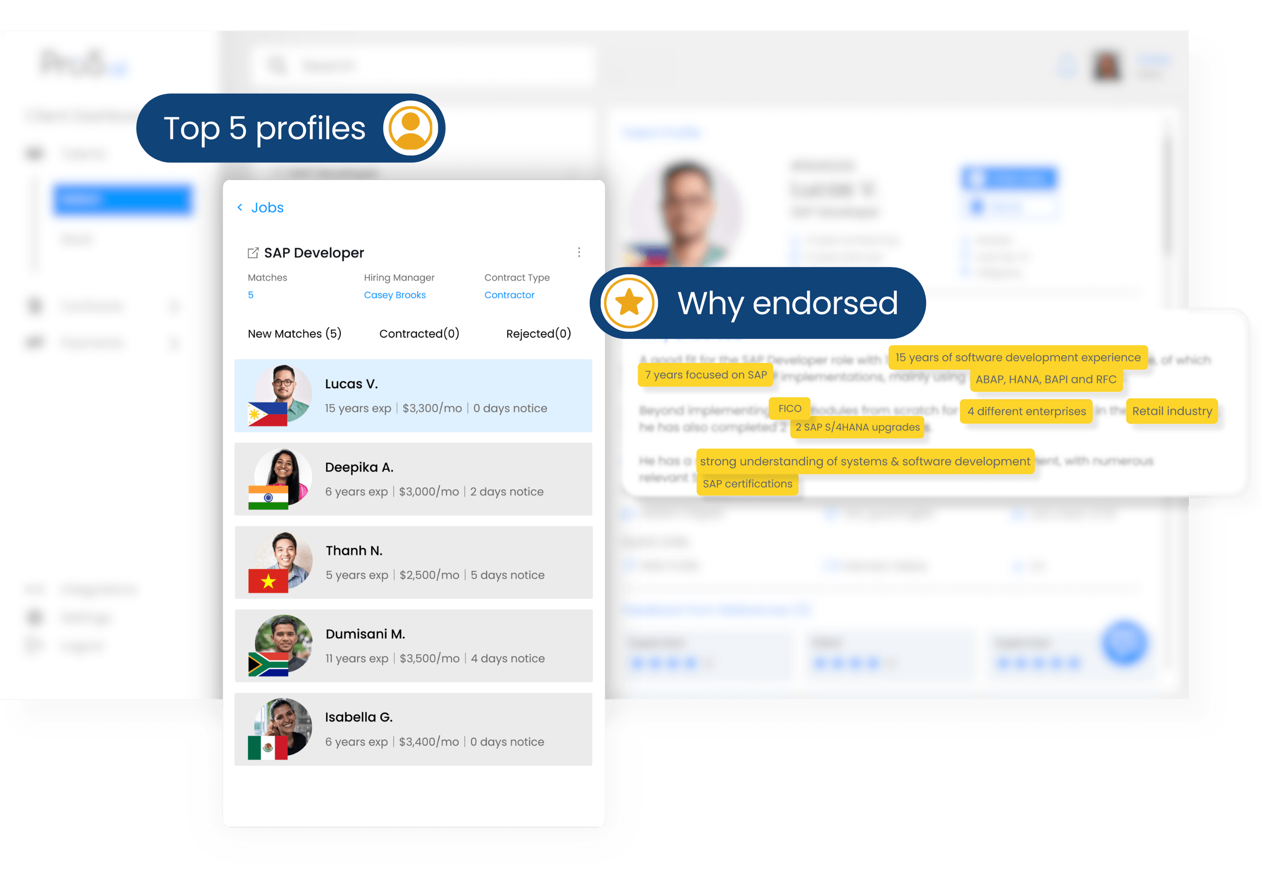 Pro5: the most efficient AI recruiter.