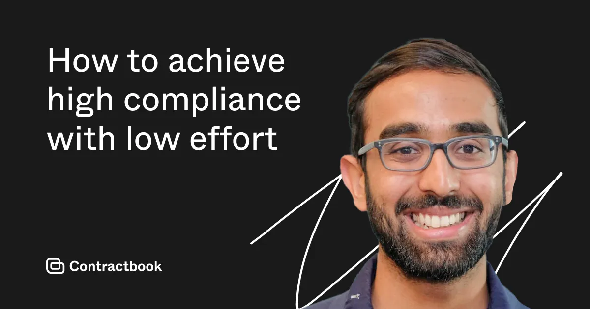Webinar: How to Achieve High Compliance with Low Effort | Contractbook