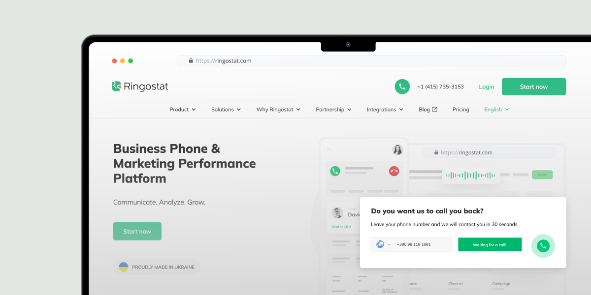 Ringostat Callback — Get More Calls from Your Website