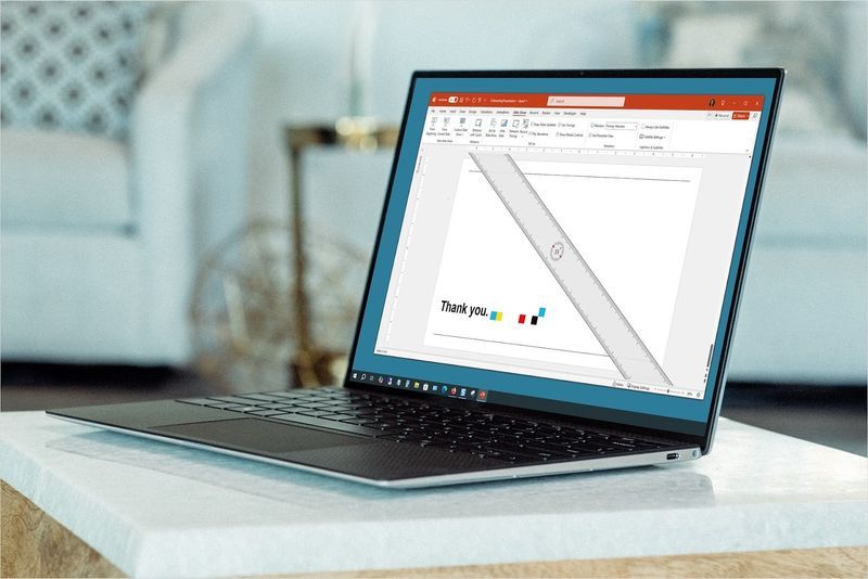 How to add the ruler in PowerPoint - Plus