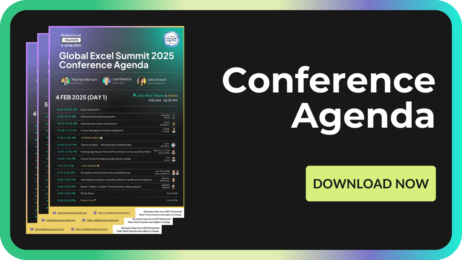 Global Excel Summit 2025 Agenda revealed | Global Excel Summit ...
