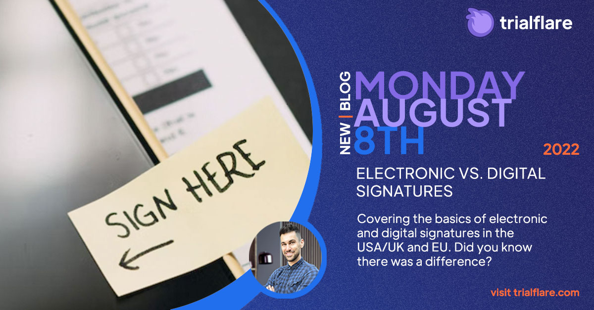Trialflare Blog - Electronic vs. Digital Signatures - On the Road to ...