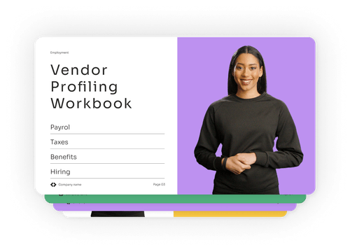 Vendor Profiling Workbook | Colossyan Creator