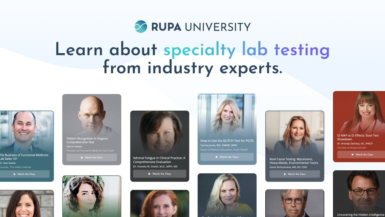 Rupa University | Learn about specialty lab testing from industry experts.