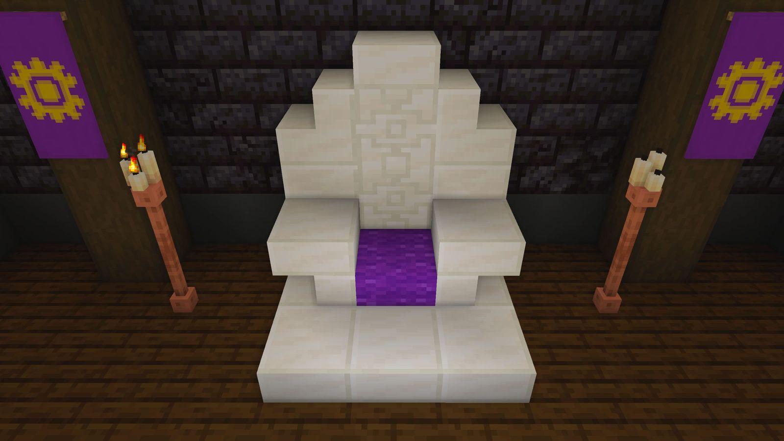Medieval king's throne by JEFFERSCRAFT1 | Minecraft Build Tutorial