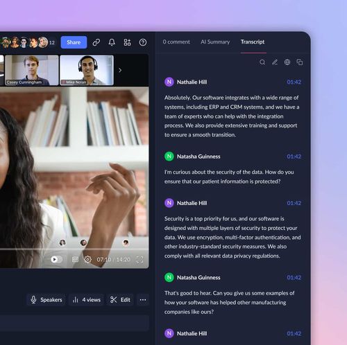 Audio Transcription - Generate meeting transcripts in seconds