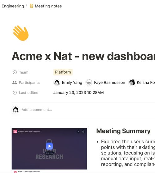 Send Automated Meeting Notes to Notion with Claap’s AI Meeting Recorder