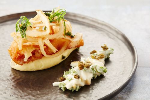 Zeebarbeel­tempura met tartaarsaus | NorthSeaChefs