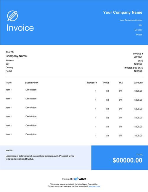 Logo Design Invoice Template - Free Download