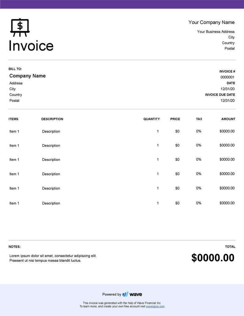 Sales Invoice Template - Free Download